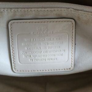 Coach | Bags | Coach Signature Cora Ivory Patent Leather Dome Satchel ...